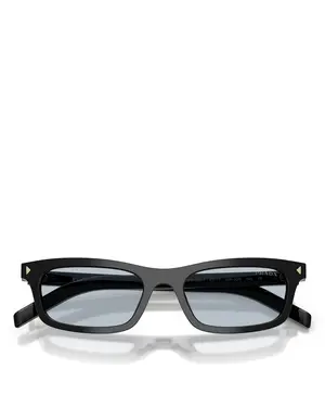 Prada Pillow Sunglasses, 53mm - Black/blue/grey