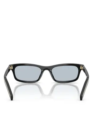 Prada Pillow Sunglasses, 53mm - Black/blue/grey