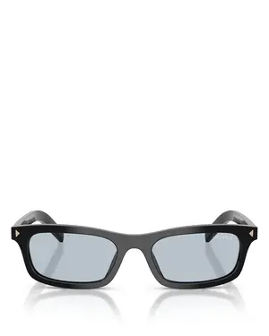 Prada Pillow Sunglasses, 53mm - Black/blue/grey