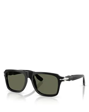 Persol 55mm Rectangular Sunglasses - Black