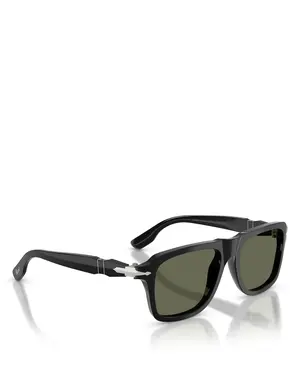 Persol 55mm Rectangular Sunglasses - Black