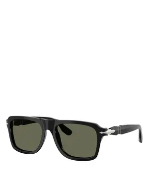 Persol 55mm Rectangular Sunglasses - Black
