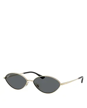 Ray-ban Kai Oval Sunglasses, 59mm - Pale Gold