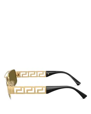 Versace Rectangular Sunglasses, 60mm
