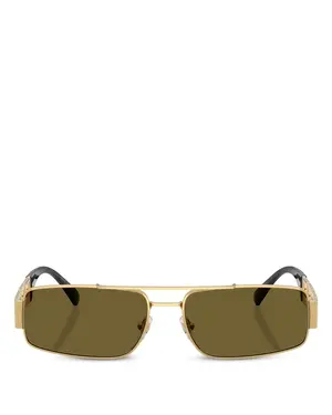 Versace Rectangular Sunglasses, 60mm