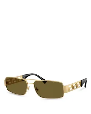 Versace Rectangular Sunglasses, 60mm