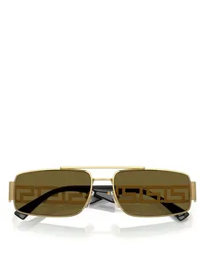Versace Rectangular Sunglasses, 60mm