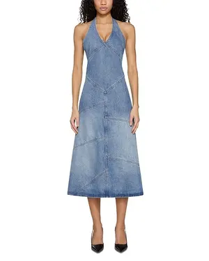 EB DENIM Delphi Pieced Halter Dress