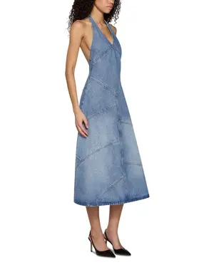 EB DENIM Delphi Pieced Halter Dress
