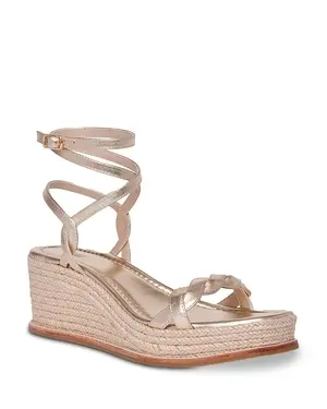 Paige Joanna Wedge Sandals - Light Gold