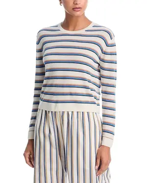 LESET James Striped Wool Crewneck Sweater