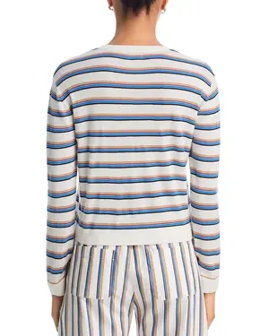 LESET James Striped Wool Crewneck Sweater