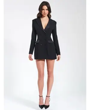MISS CIRCLE NEW YORK Calista Stretch Crepe Blazer Dress