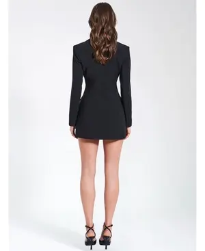 MISS CIRCLE NEW YORK Calista Stretch Crepe Blazer Dress