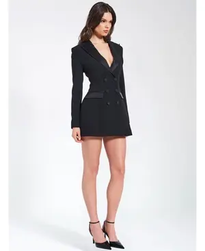 MISS CIRCLE NEW YORK Calista Stretch Crepe Blazer Dress