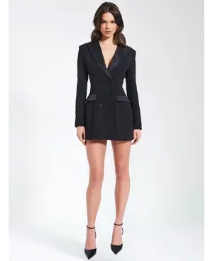 MISS CIRCLE NEW YORK Calista Stretch Crepe Blazer Dress