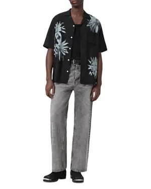 ALLSAINTS Floraze Short Sleeve Shirt - Jet Black