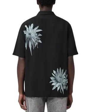 ALLSAINTS Floraze Short Sleeve Shirt - Jet Black