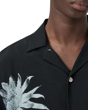 ALLSAINTS Floraze Short Sleeve Shirt - Jet Black