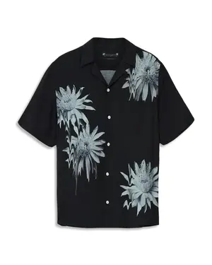 ALLSAINTS Floraze Short Sleeve Shirt - Jet Black
