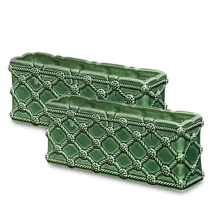 JULISKA Berry & Thread Petite Parterre Garden 8 Planter, Set Of 2 - Green