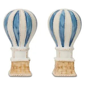 JULISKA L'amour Toujours Hot Air Balloon Salt And Pepper Shaker Set - Blue
