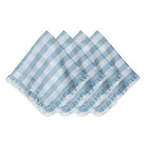 JULISKA Gingham Ruffle Napkins, Set Of 4 - Blue