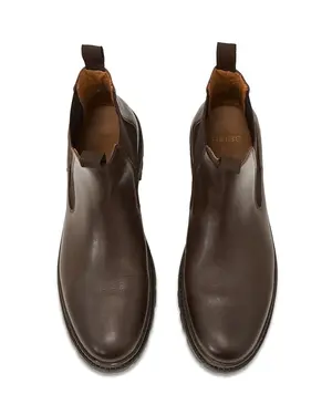 REISS Huxley Leather Chelsea Boots - Dark Brown