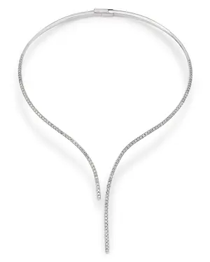 Bloomingdale'S Diamond Open Choker Necklace 3.50 Tcw - White Gold
