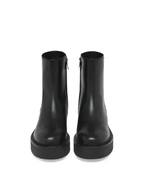 GIANVITO ROSSI Hiro Bootie - Black Leather