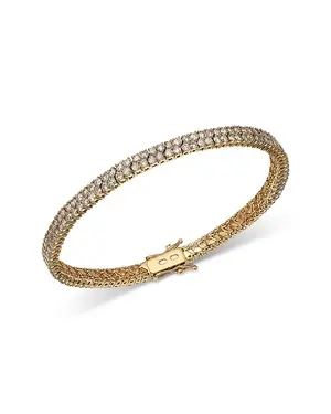 Bloomingdale'S Diamond Double Row Tennis Bracelet In 14k Gold, 4.50 Tcw - Yellow Gold