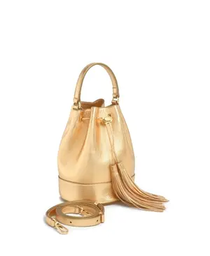 GIANVITO ROSSI Crossbody Sienna Bag - Gold Leather