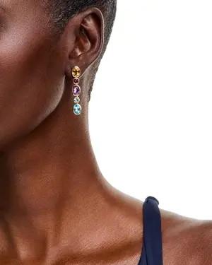 Bloomingdale'S Multi Gemstone Linear Drop Earrings