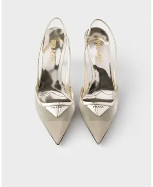 Prada Mesh Fabric Slingback Pumps