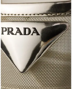 Prada Mesh Fabric Slingback Pumps