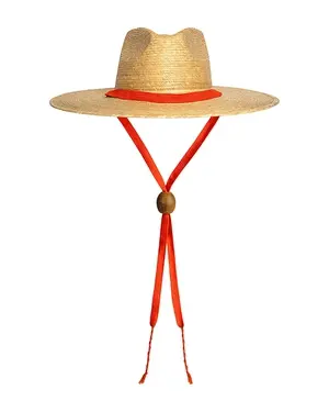 SUNSHINE TIENDA Rancher Palm Straw Hat - Red