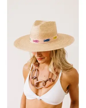 SUNSHINE TIENDA Palm Straw Sun Hat