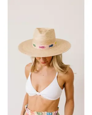SUNSHINE TIENDA Palm Straw Sun Hat
