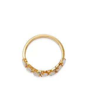 Bloomingdale'S Opal And Diamond Band Ring In 14k Yellow