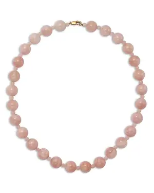 Bloomingdale'S Pink Morganite And 14k Yellow Beaded Collar Necklace - Gold