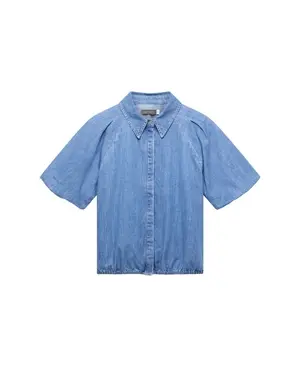 Mint Velvet Denim Puff Sleeve Shirt