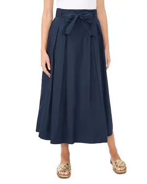 1.State Box Pleated Midi Skirt - Indigo Night