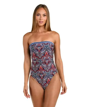 SUNSHINE 79 Americana Paisley Bandeau One Piece