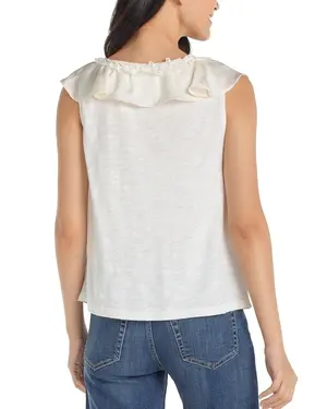 LIVERPOOL Ruffled Sleeveless Top