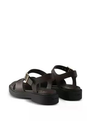 Prada Leather Sandals - Brown