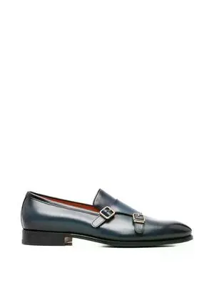 Santoni Buckle Strap Loafers