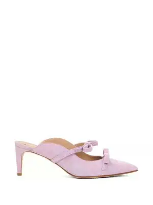 Red Valentino Bow-detail Mules - Purple