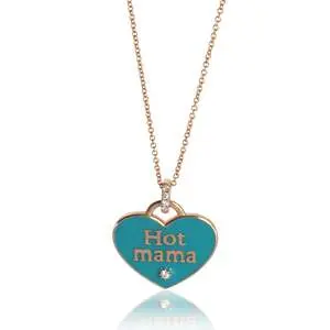 MYGEMMA Rose Gold Diamond & Enamel Pendant - Rose_gold