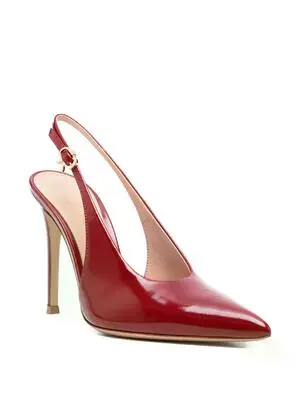 GIANVITO ROSSI Point-toe Slingback Sandals - Red