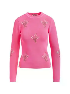 Essentiel Antwerp Floral-embroidery Sweater - Pink